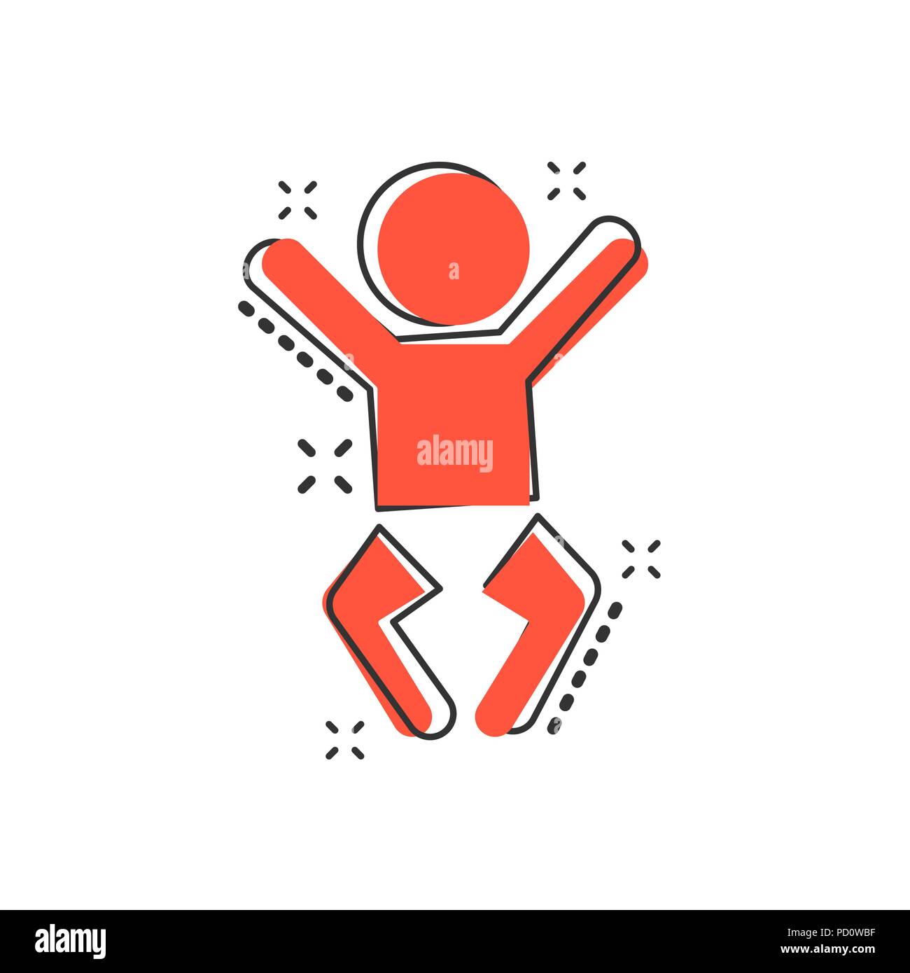 Vector cartoon baby icon in comic style. Child sign illustration ...