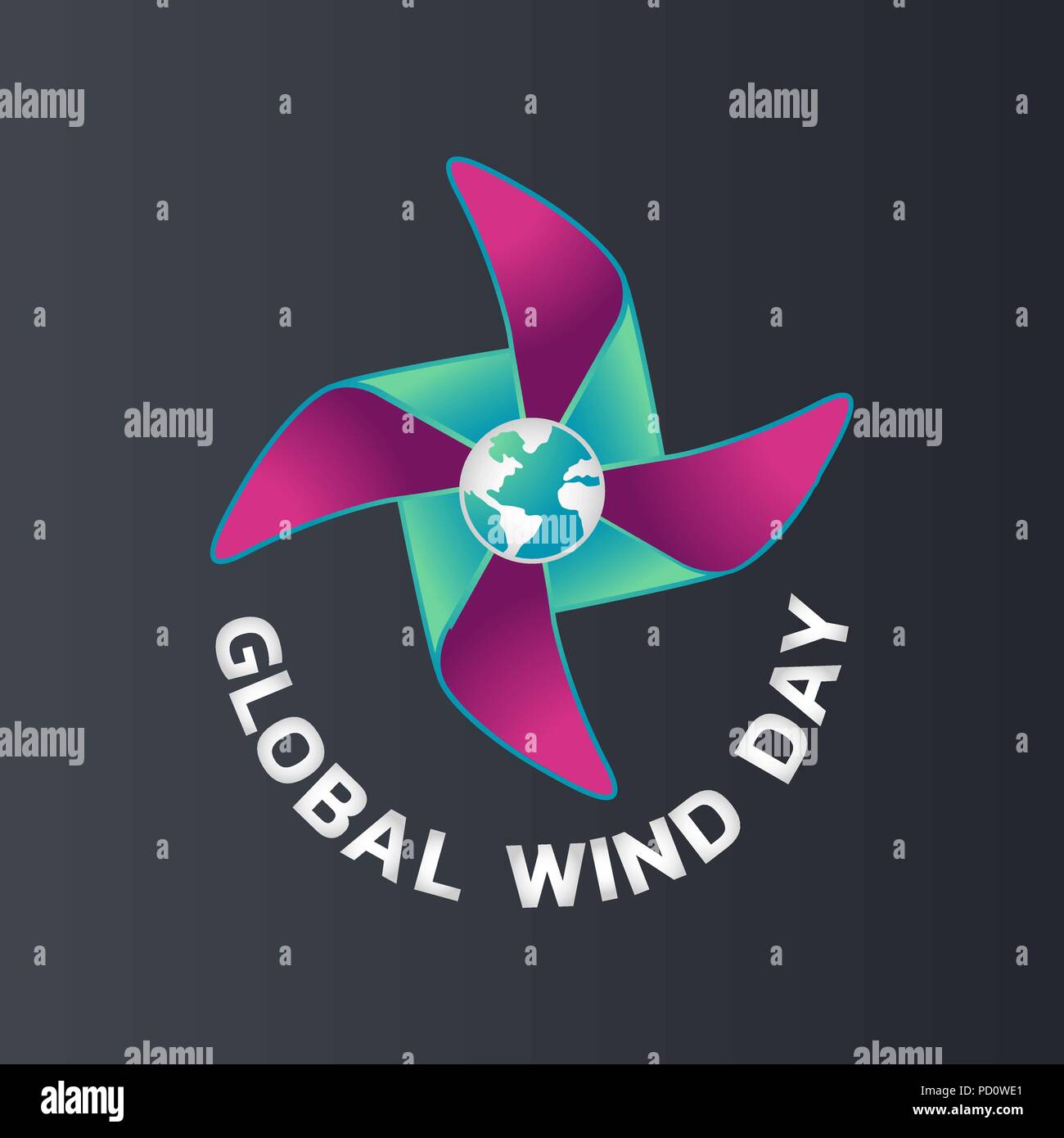 Global wind day vector. Vector illustration Stock Vector Image & Art ...