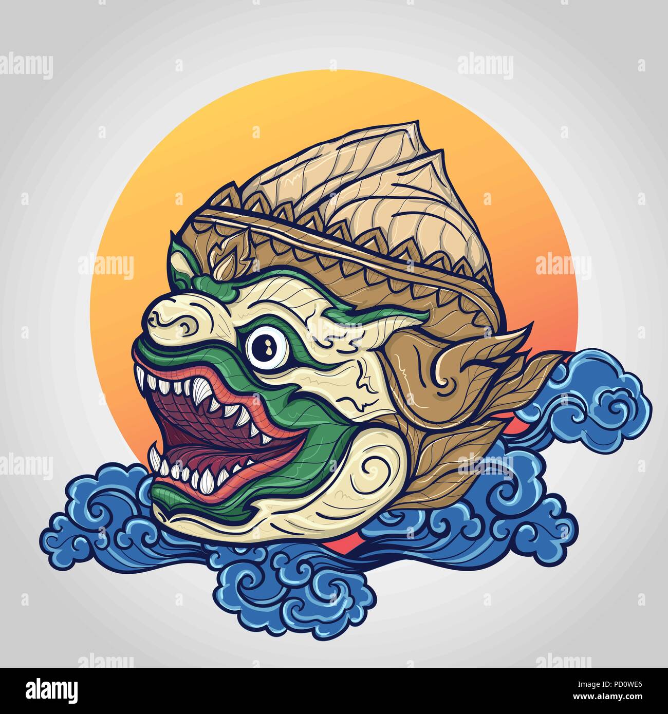 Hanuman head vector illustration Stock Vector Image & Art - Alamy