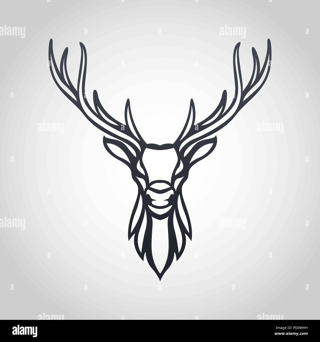 Deer vector logo icon illustration Stock Vector Image & Art - Alamy