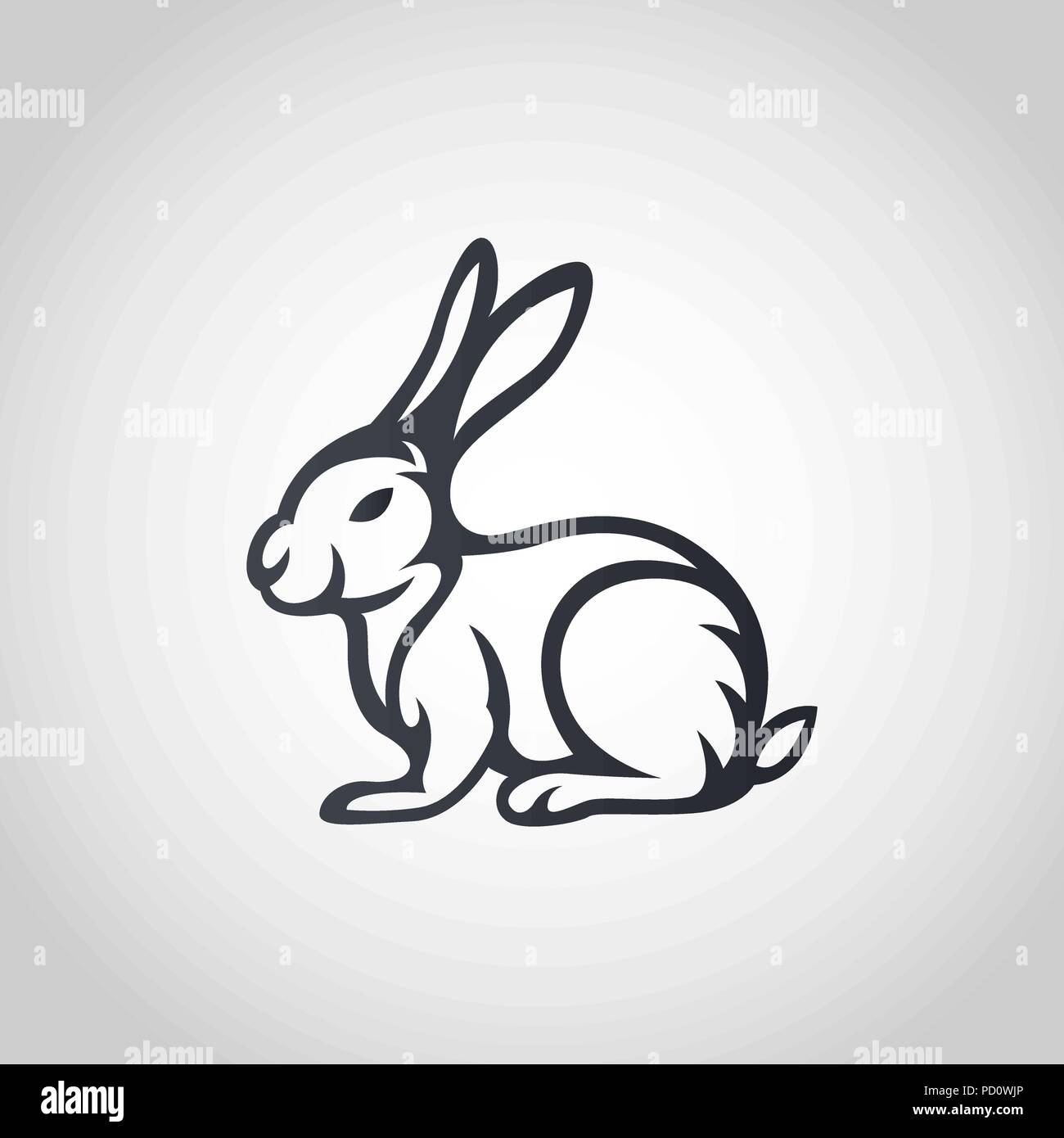 rabbit vector logo icon illustration Stock Vector Image & Art - Alamy