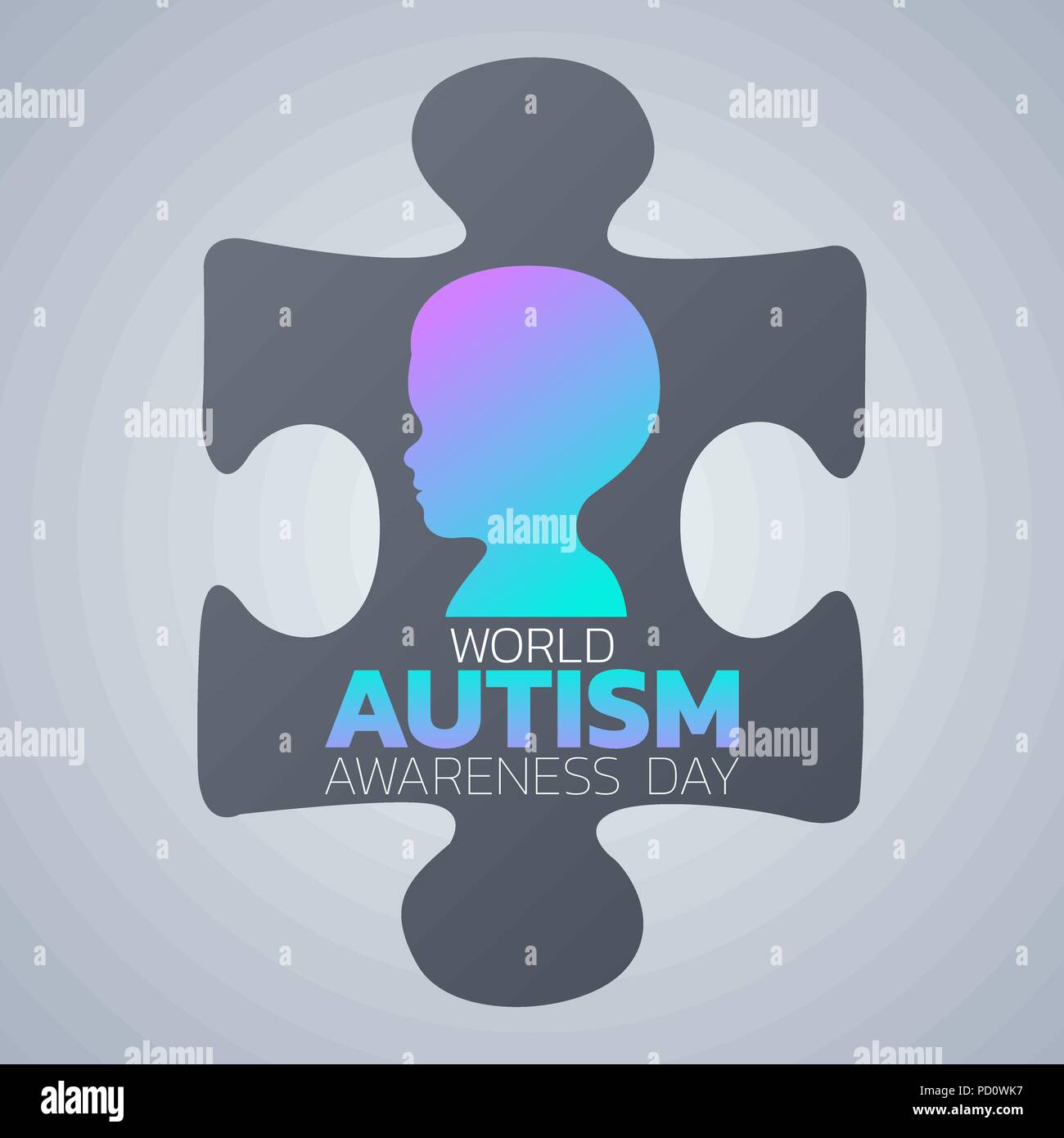Creative concept vector illustration for World Autism awareness day ...