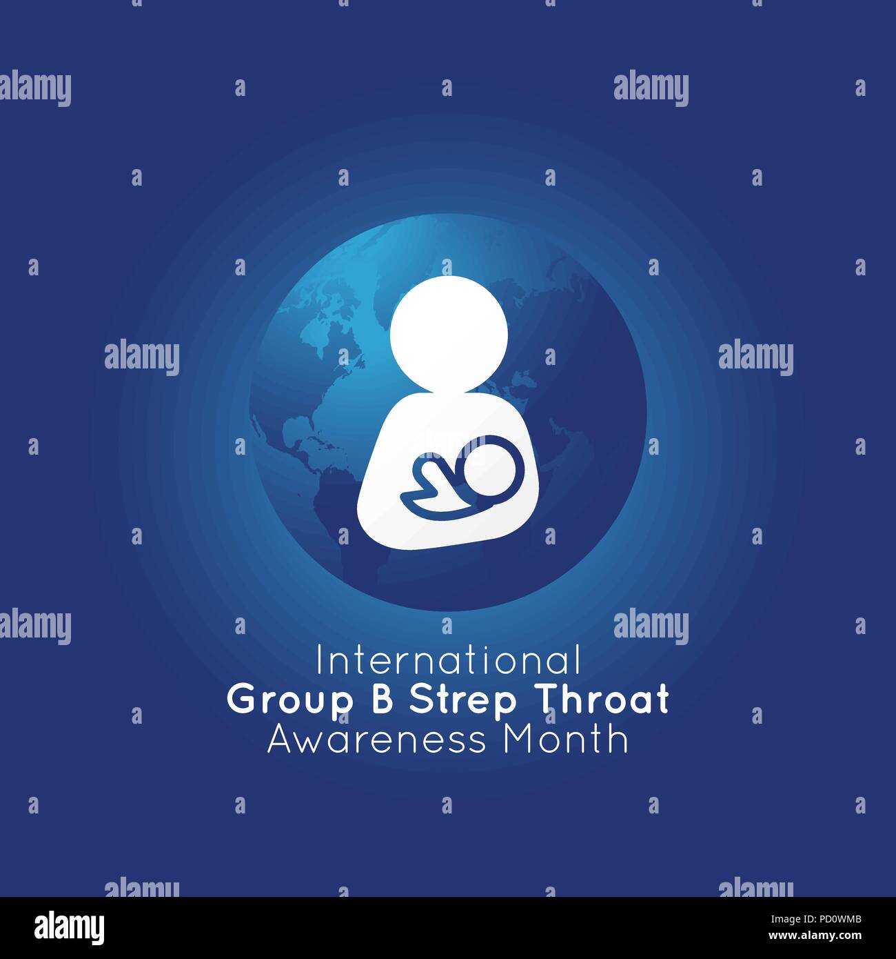 International Group B Strep Throat Awareness Month vector logo icon ...