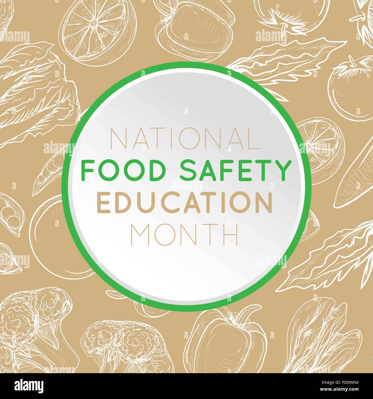 National Food Safety Education Month vector logo icon illustration ...