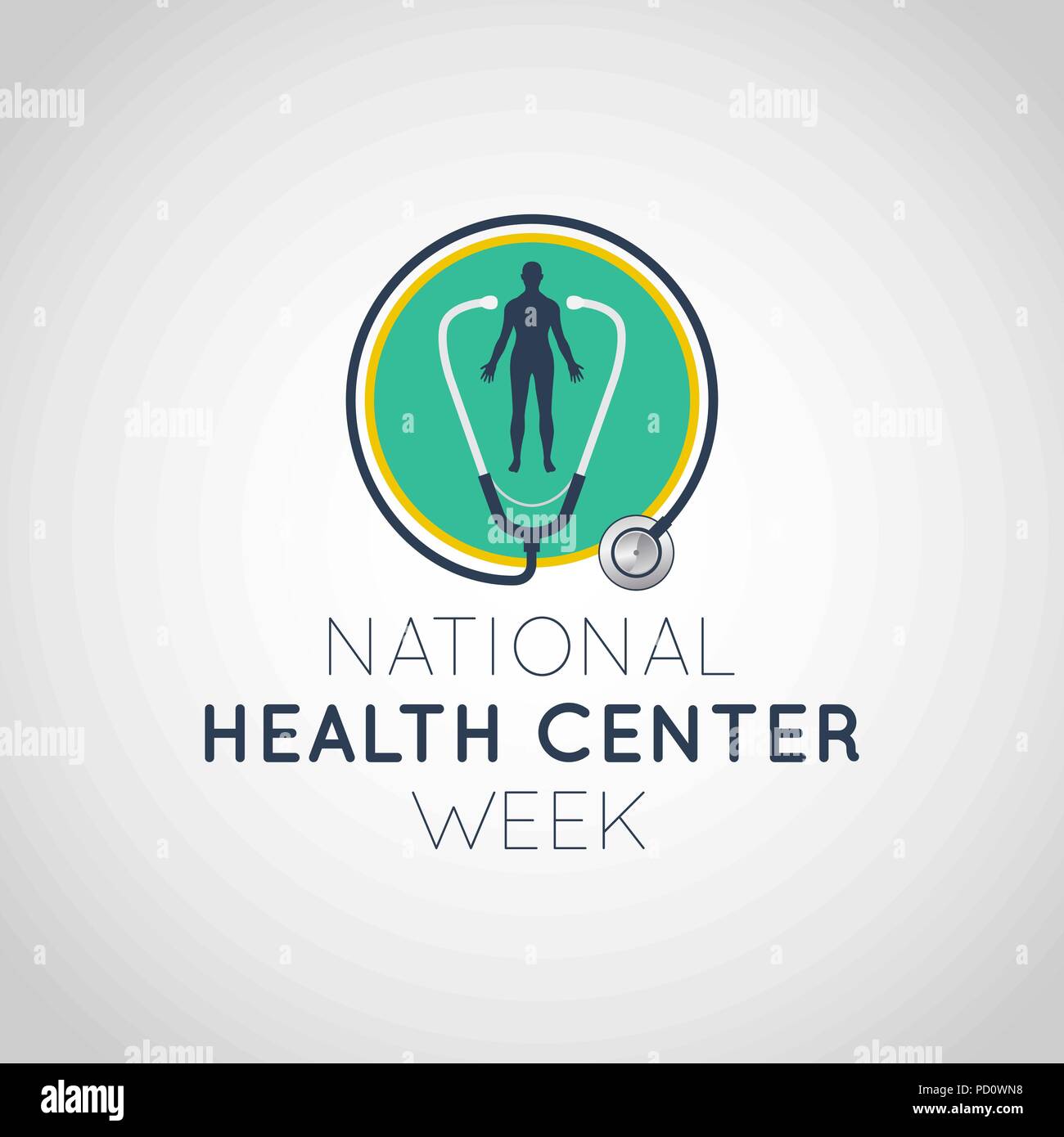 National Health Center Week vector logo icon illustration Stock Vector ...