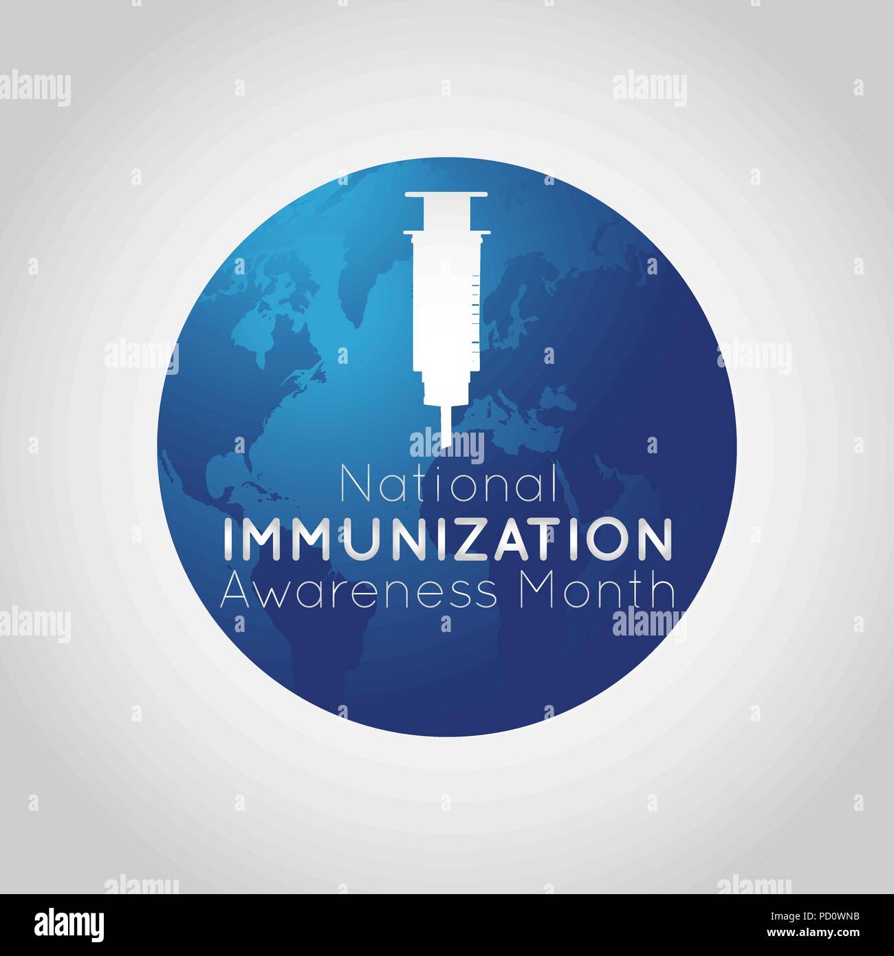 National Immunization Awareness Month vector logo icon illustration ...