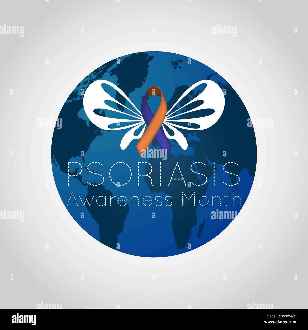 Psoriasis Awareness Month vector logo icon illustration Stock Vector ...