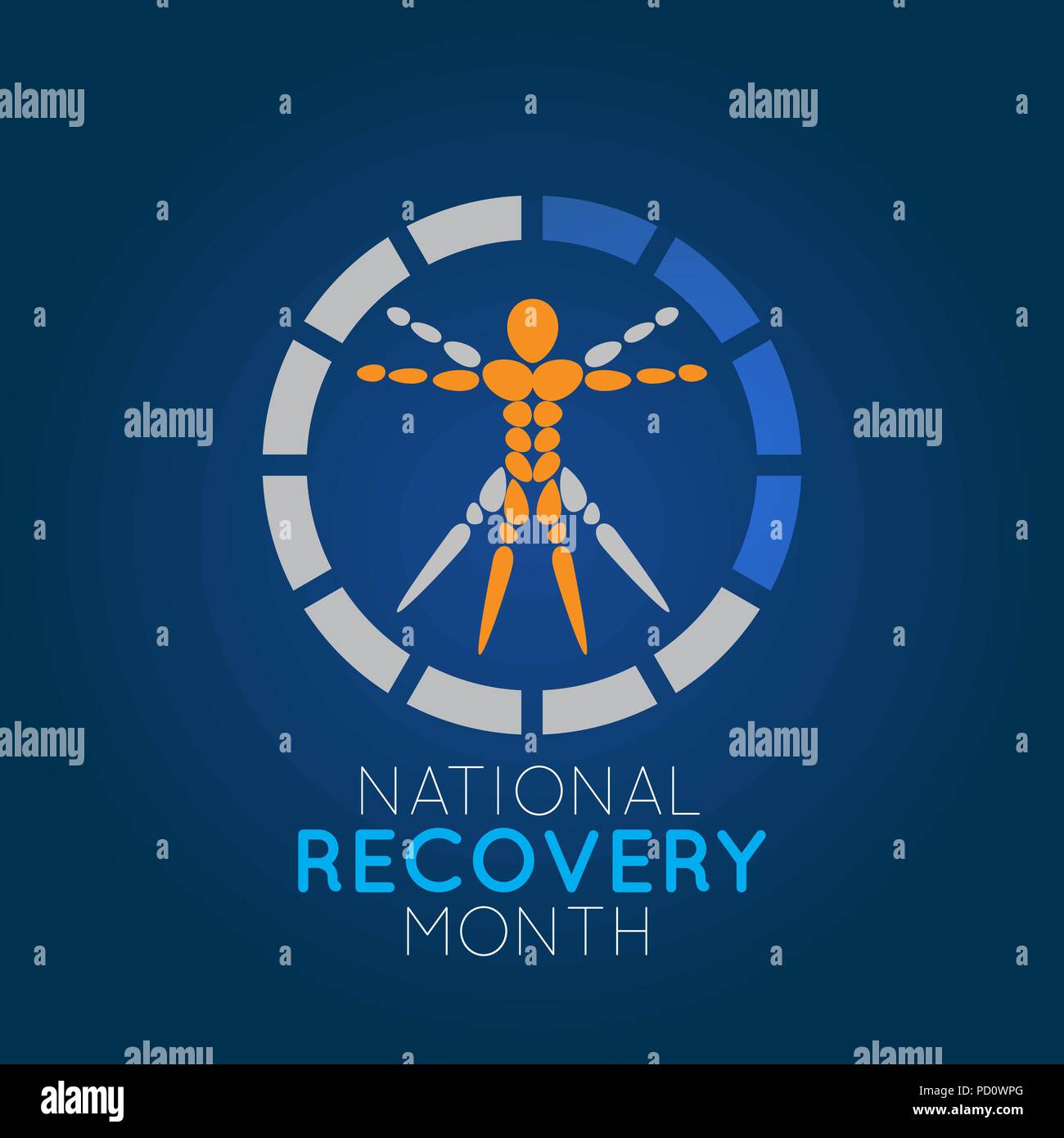 National Recovery Month vector logo icon illustration Stock Vector ...