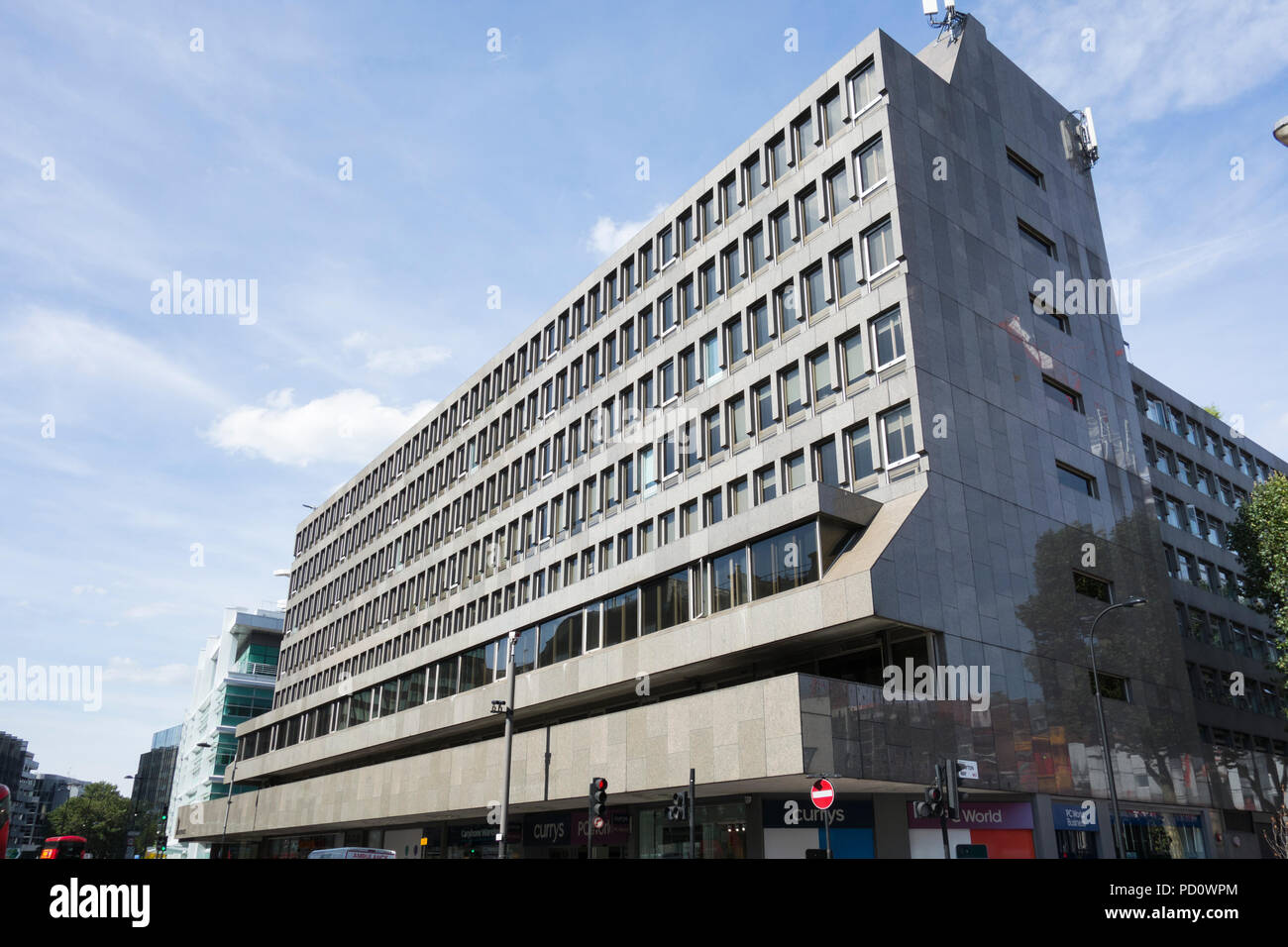 Exterior of Maple House, Tottenham Court Road, Fitzrovia, London, W1 ...