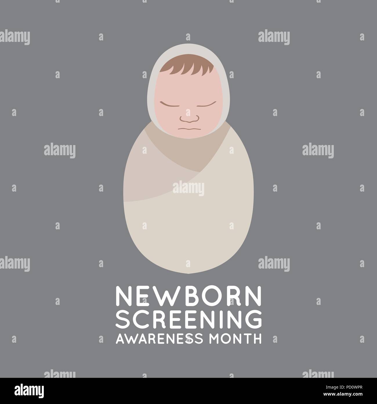Newborn Screening Awareness Month vector logo icon illustration Stock ...