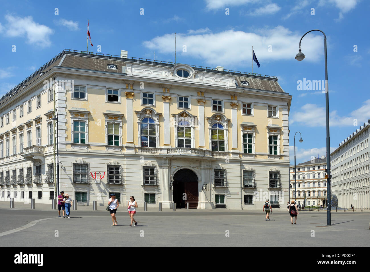 Federal Chancellery of the Republic of Austria at Ballhausplatz in ...