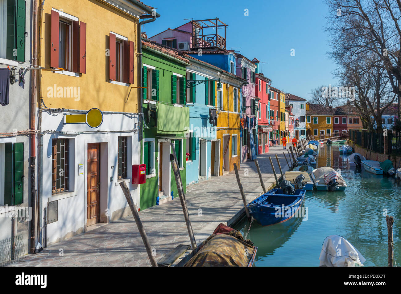 Colorful burano canal summer hi-res stock photography and images - Alamy