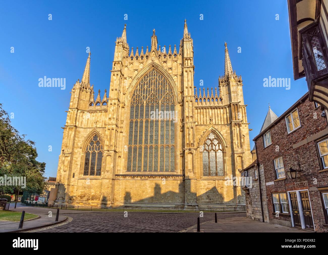 The Eastern End of York Minster. The dawn light reflects from the Great ...