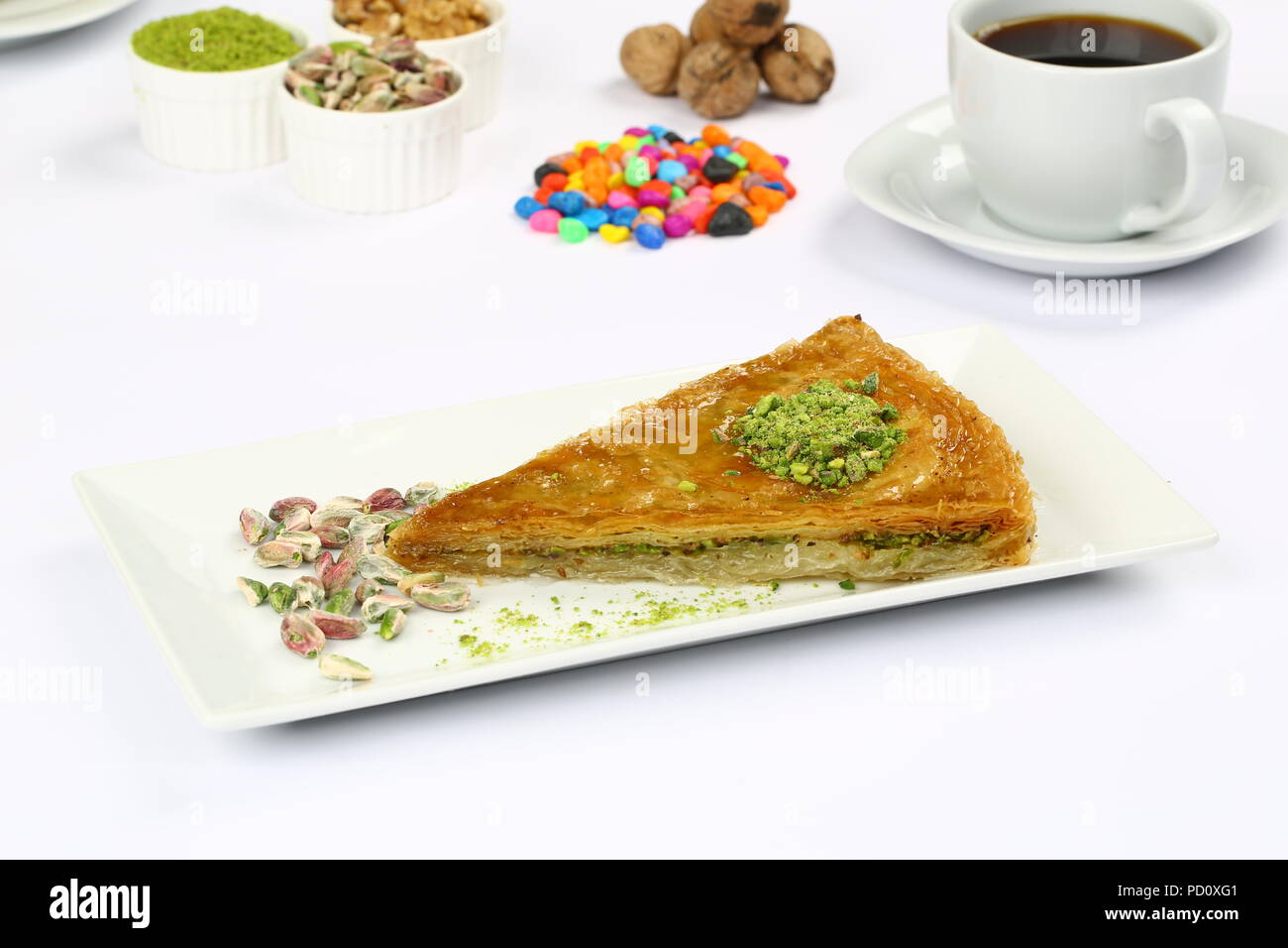 Turkish delicious dessert kadayif - kataifi Stock Photo - Alamy