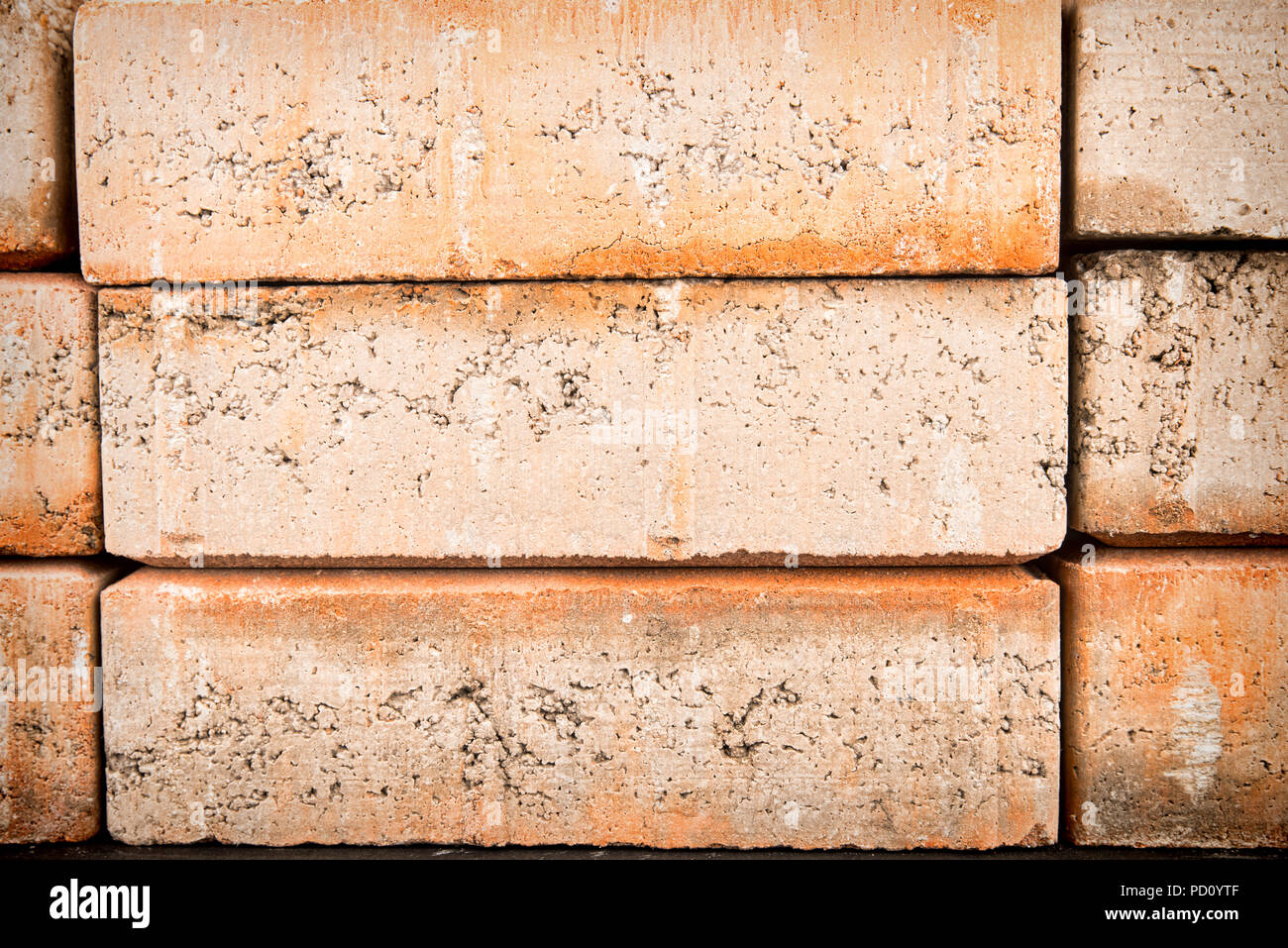 Closeup take of a weathered stone wall with its worn texture Stock ...
