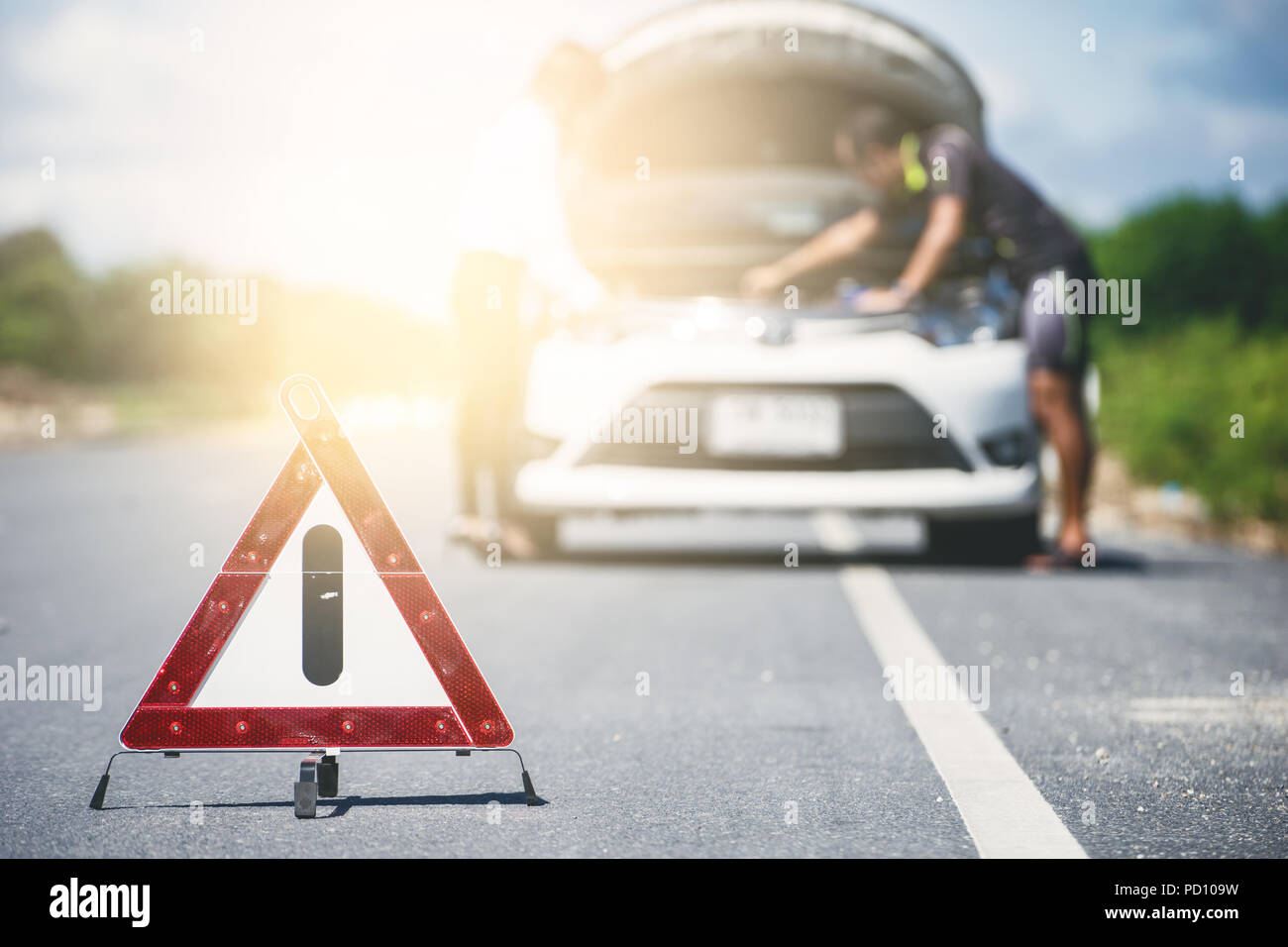 Broken road sign side road hi-res stock photography and images - Alamy