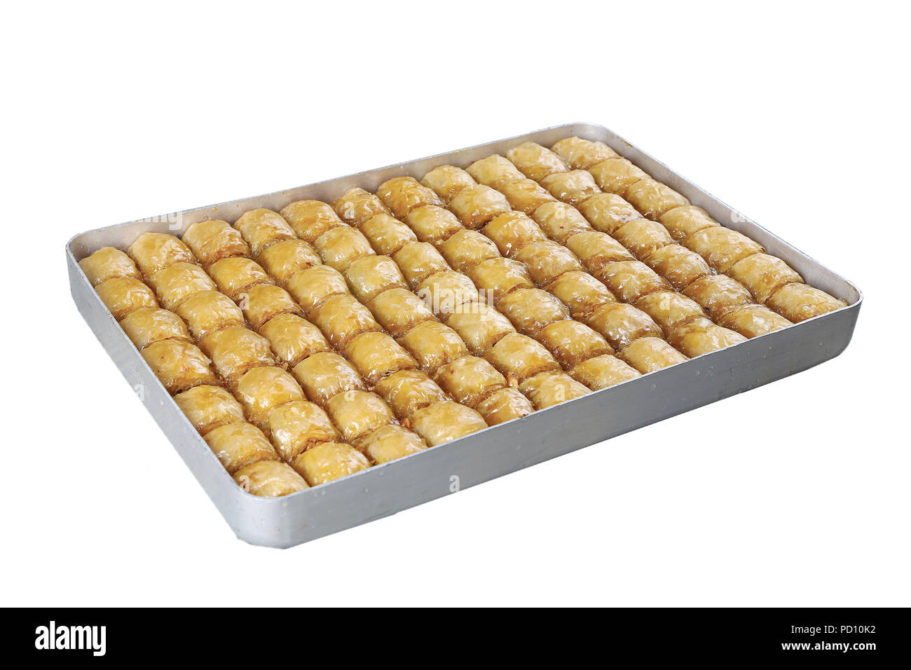 Turkish Dessert Baklava on tray Stock Photo - Alamy