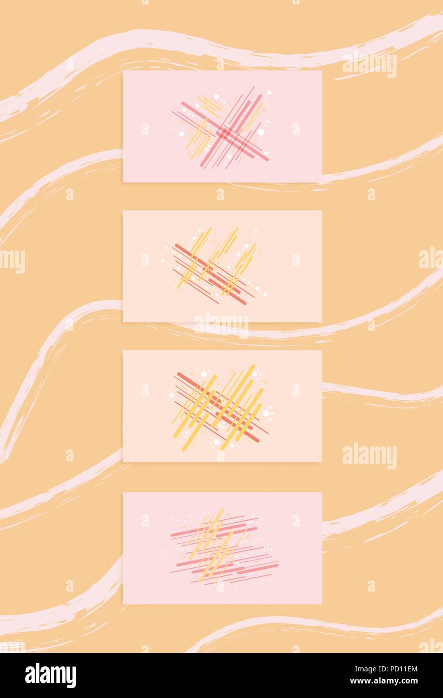 Set of horizontal backgrounds with geometric elements. Templates with ...