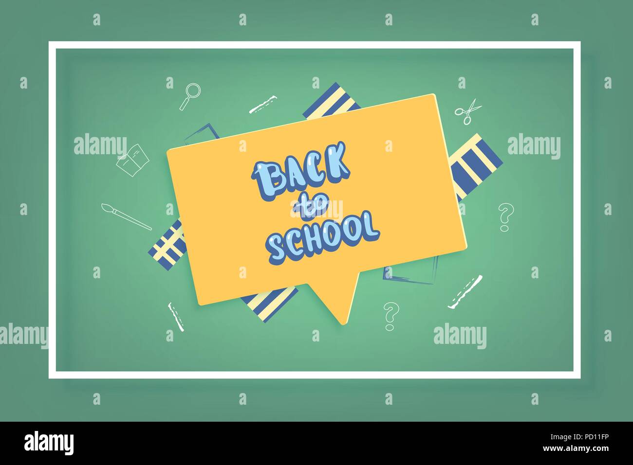 Back to school banner with speech bubble. Template for season promotion ...