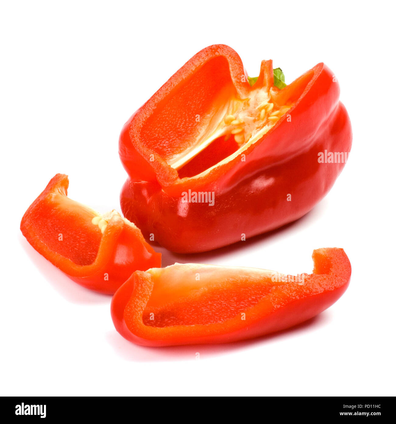 red paprika on white background Stock Photo - Alamy