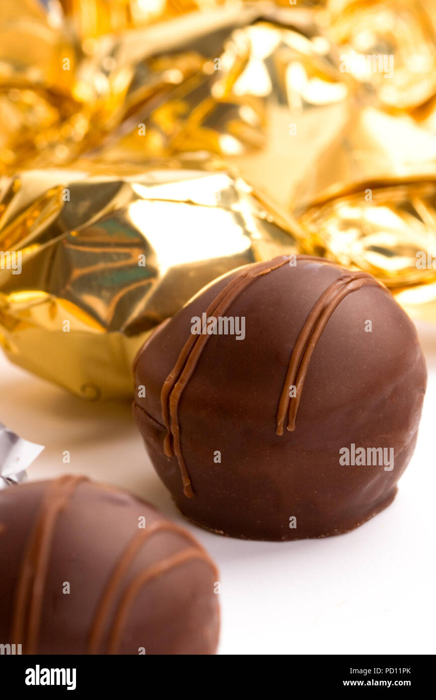 Opened foil chocolate candy hi-res stock photography and images - Alamy