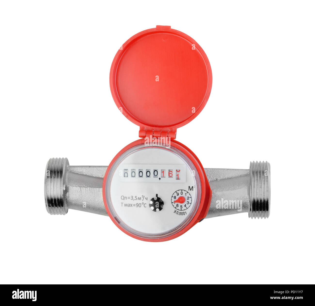 Water meter isolated on white background Stock Photo - Alamy
