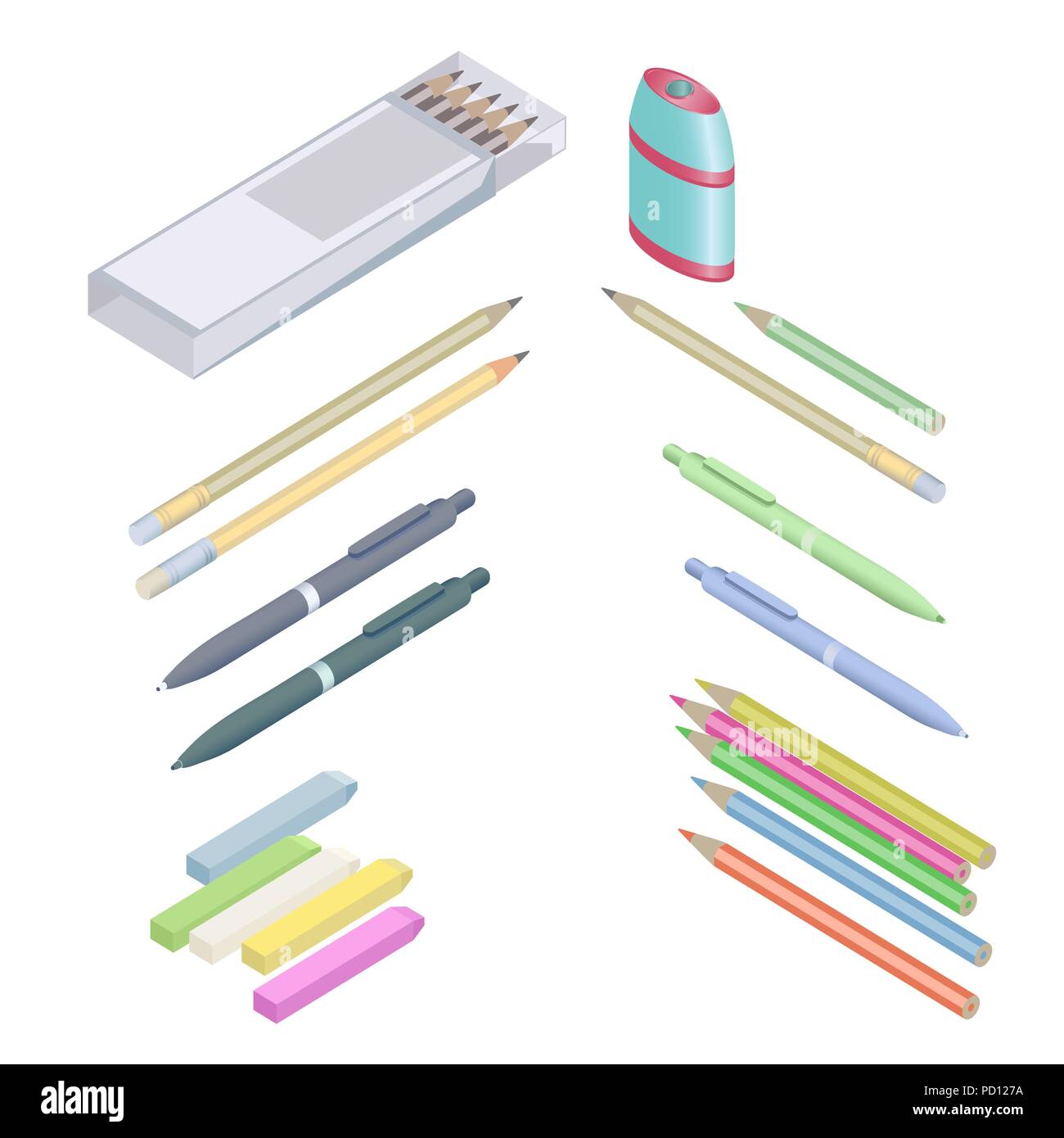 Office supplies Stock Vector Images - Alamy