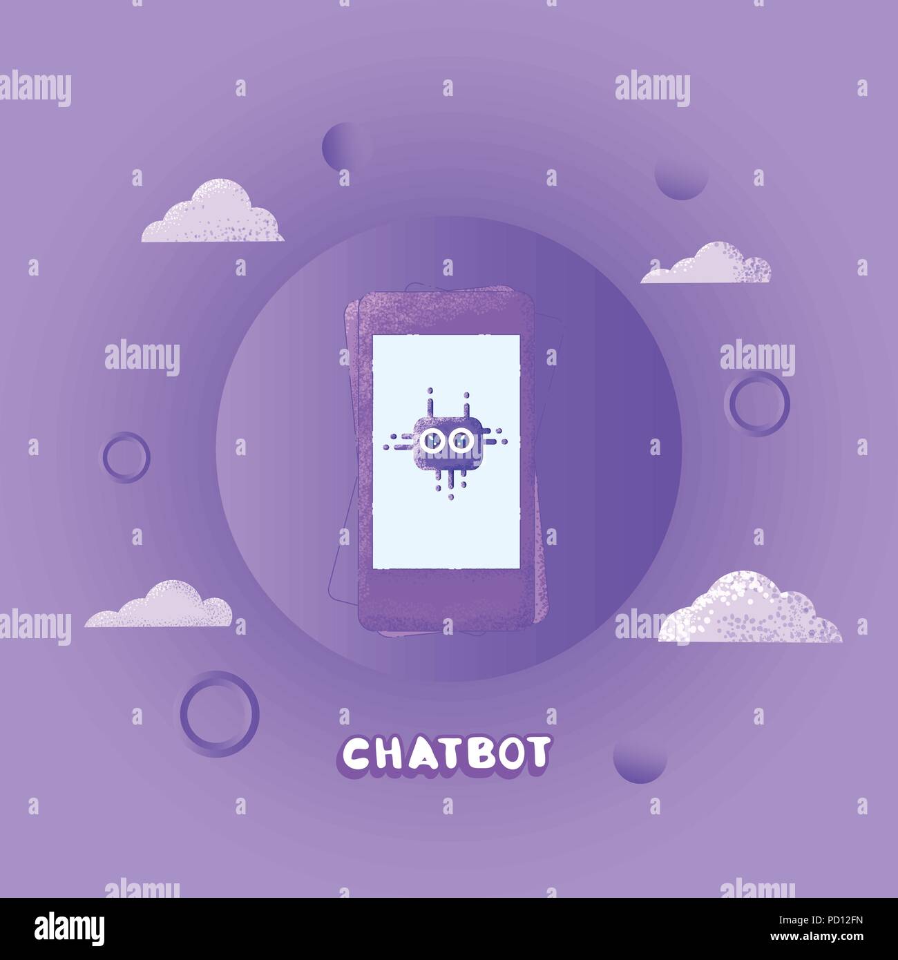 Chat bot concept. Virtual assistance elements. Chatbot sticker with ...
