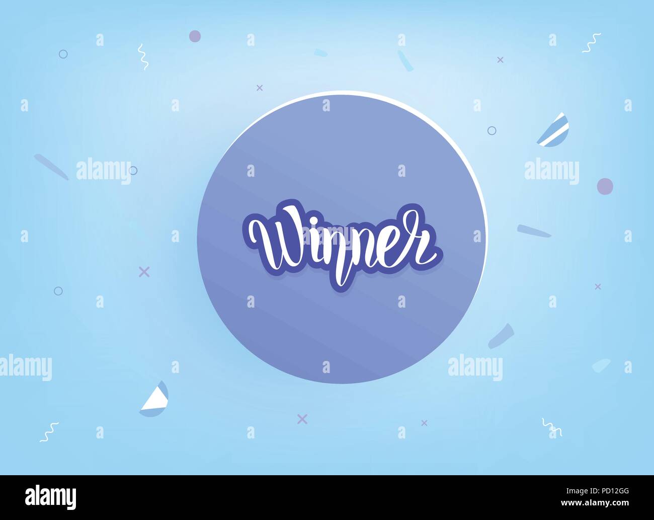 Winner card for social media network. Vector illustration Stock Vector ...