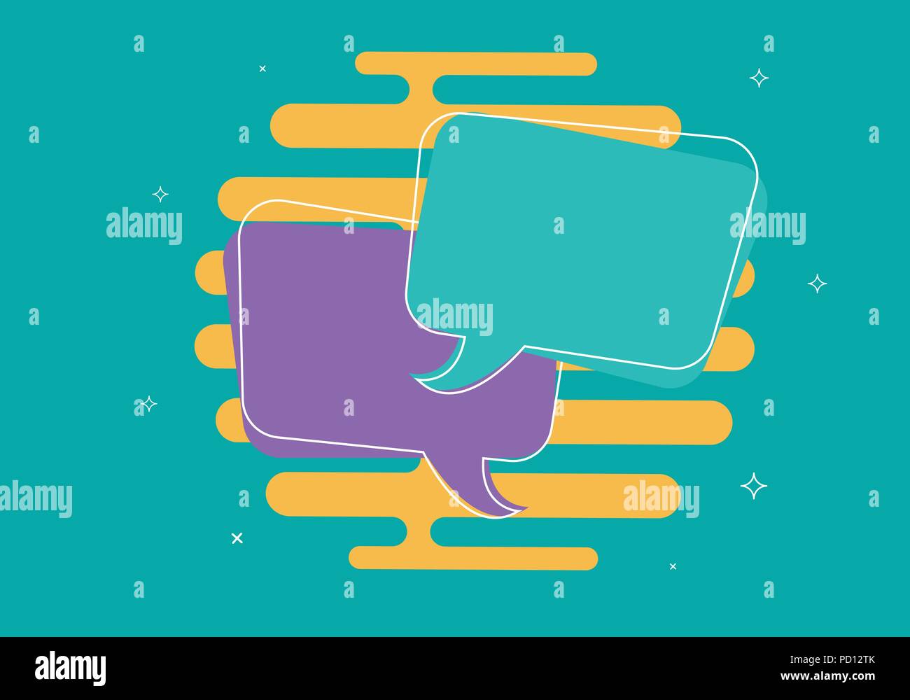 Speech bubbles. Chat bot concept. Virtual assistance elements. Vector ...