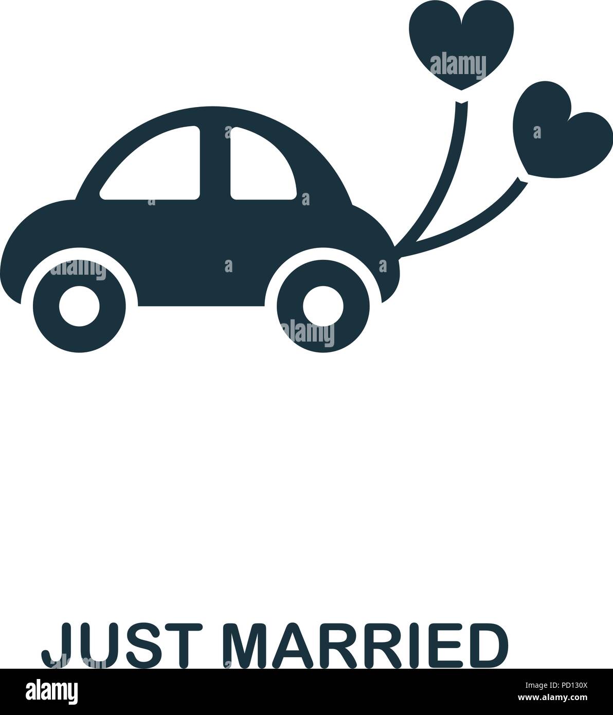 Just Married creative icon. Simple element illustration. Just Married ...