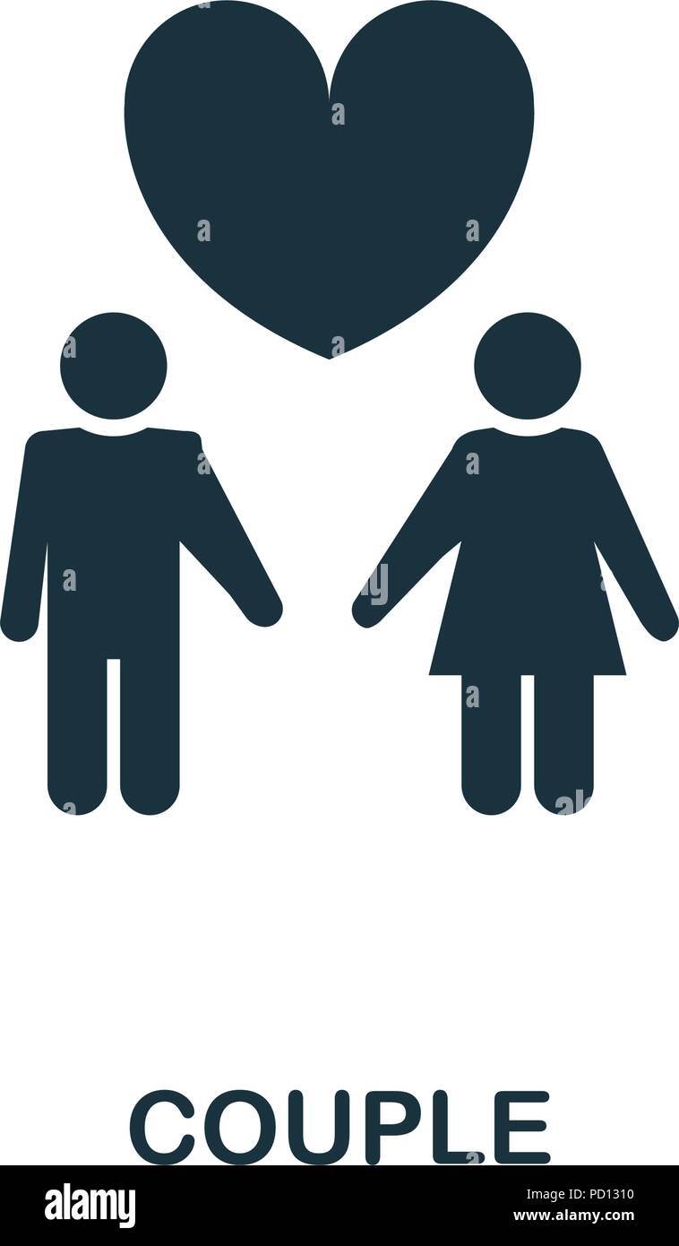 Couple creative icon. Simple element illustration. Couple concept ...