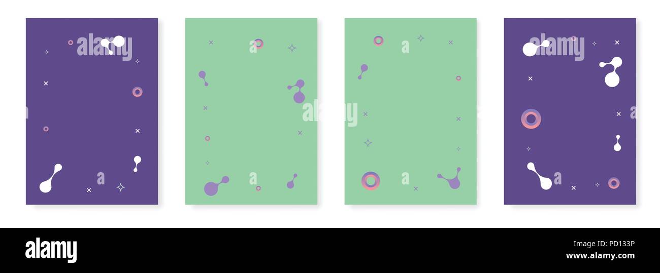 Set of abstract vertical backgrounds with decorative elements ...