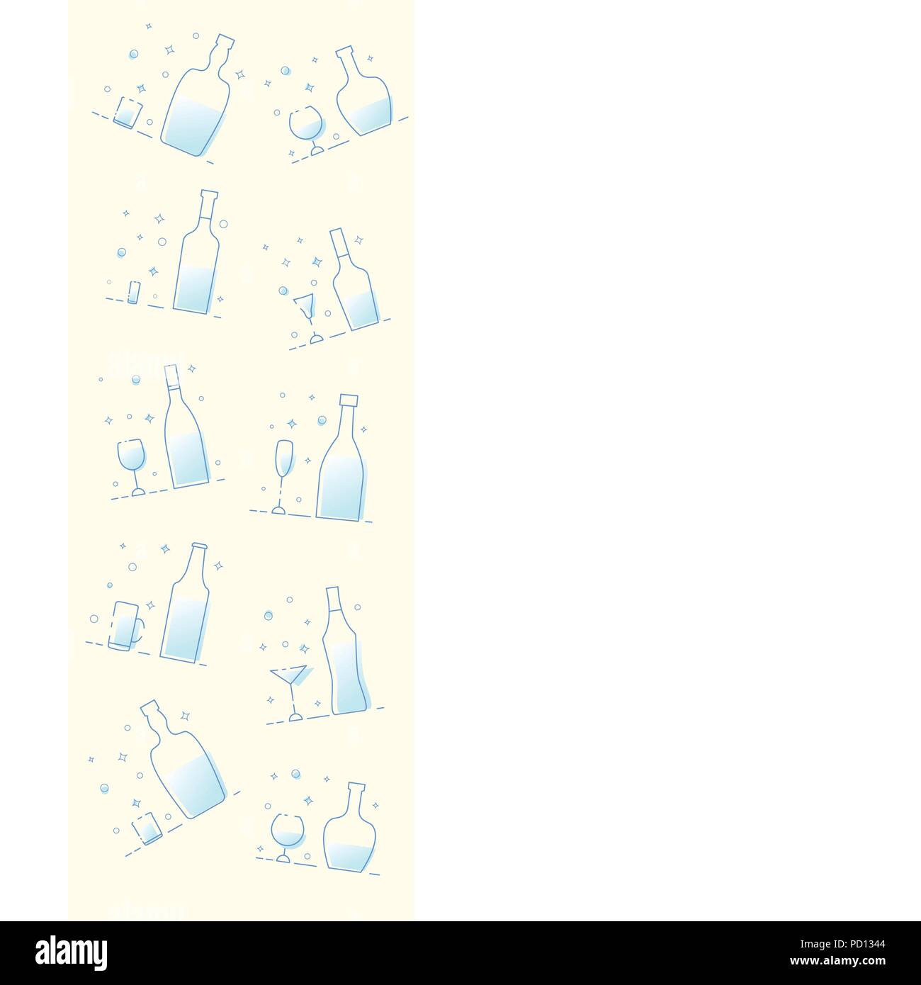 Empty glasses and drink bottles Stock Vector Images - Alamy