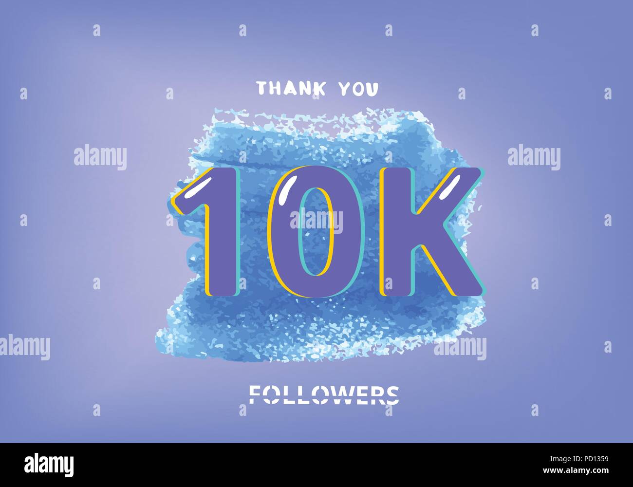 10K followers thank you post with decoration. 10000 subscribers banner ...