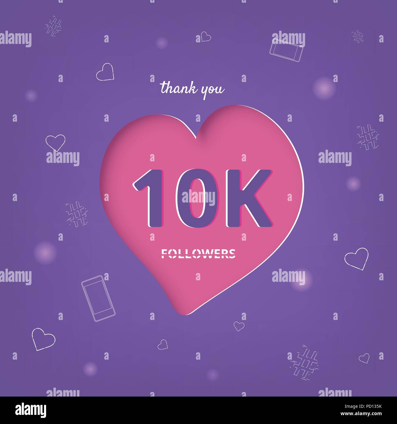 10k followers vector vectors hi-res stock photography and images - Alamy