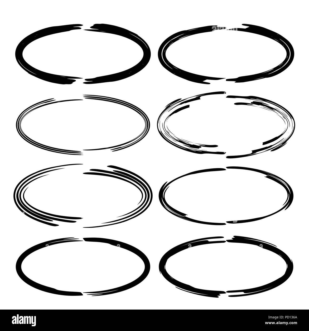 Broken oval frame Black and White Stock Photos & Images - Alamy