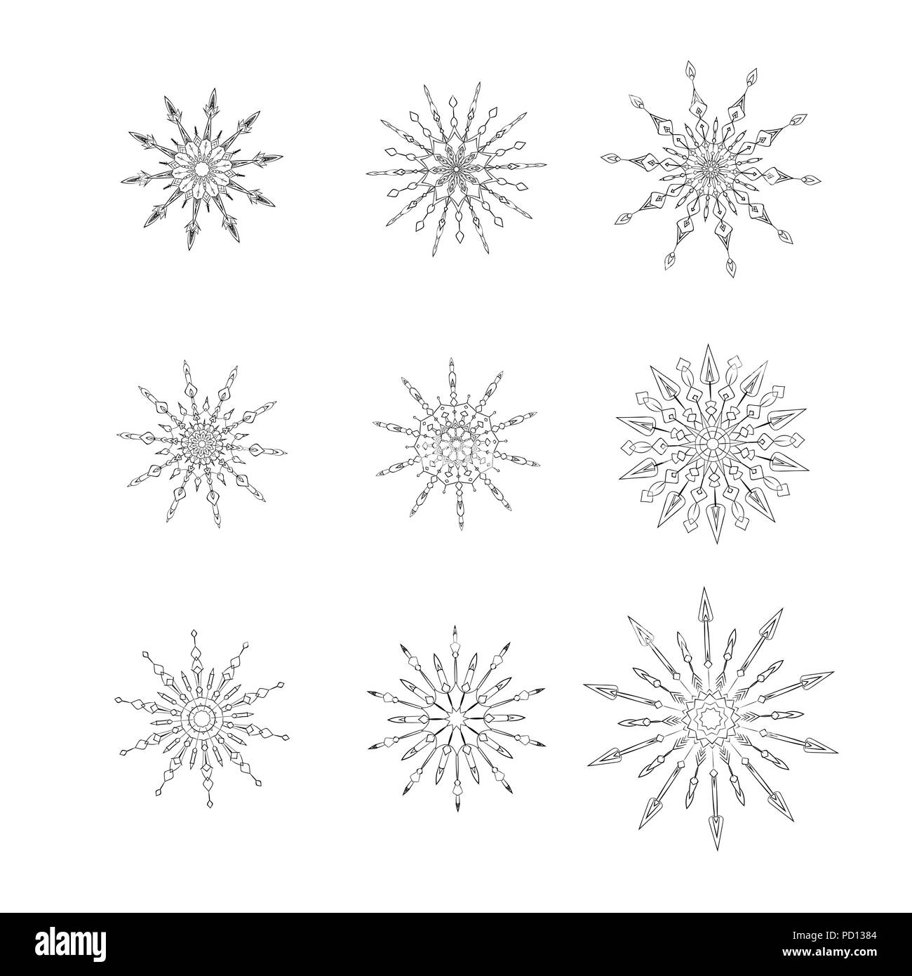 Set of decorative elements.Flowers collection isolated on white ...