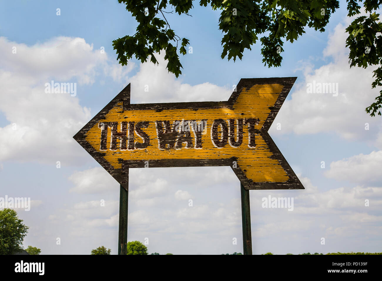 Vintage humor this way out street sign, Lancaster County, Pennsylvania ...