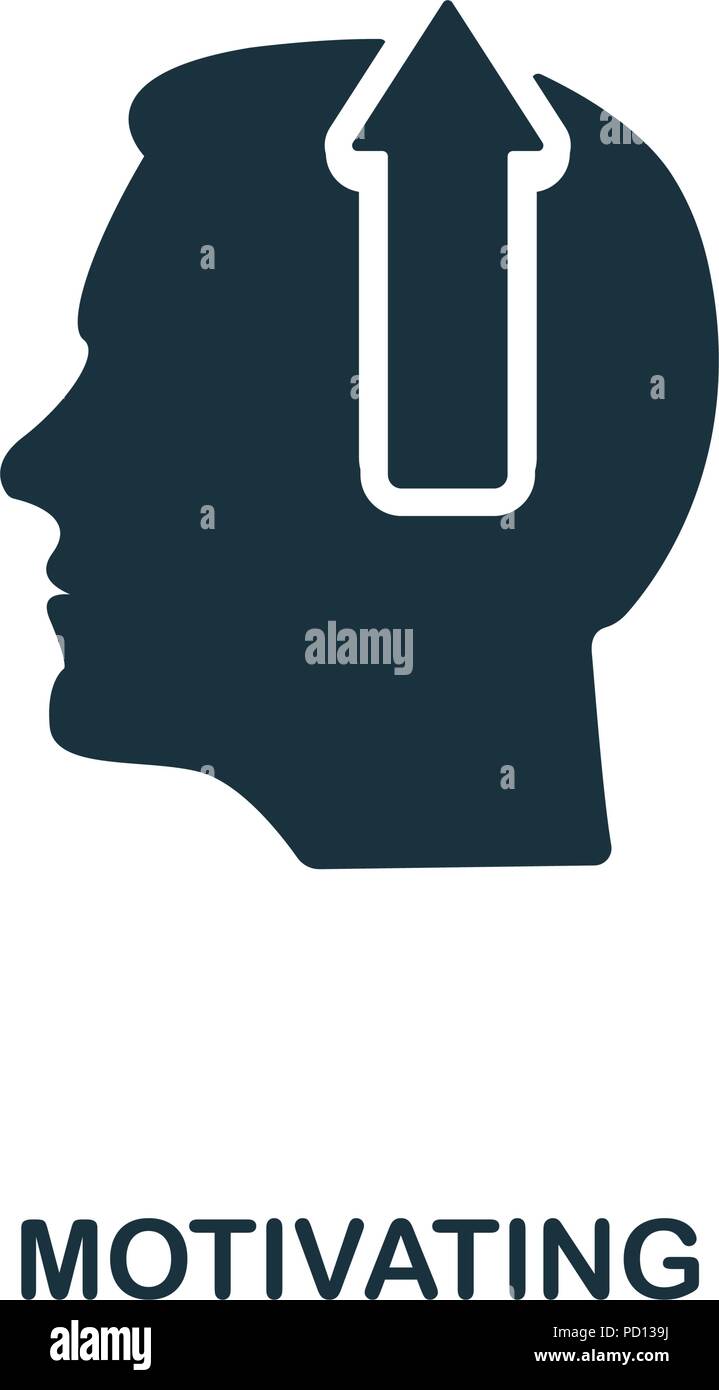 Motivating creative icon. Simple element illustration. Motivating ...