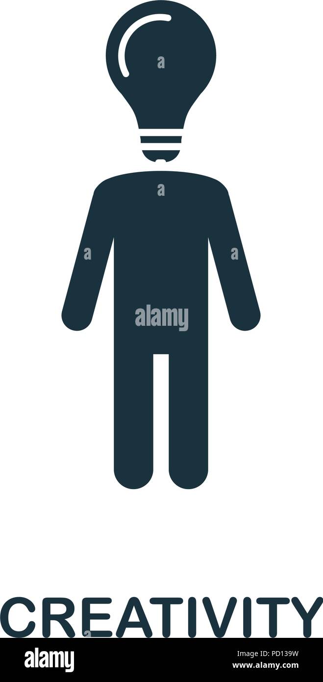 Creativity creative icon. Simple element illustration. Creativity ...