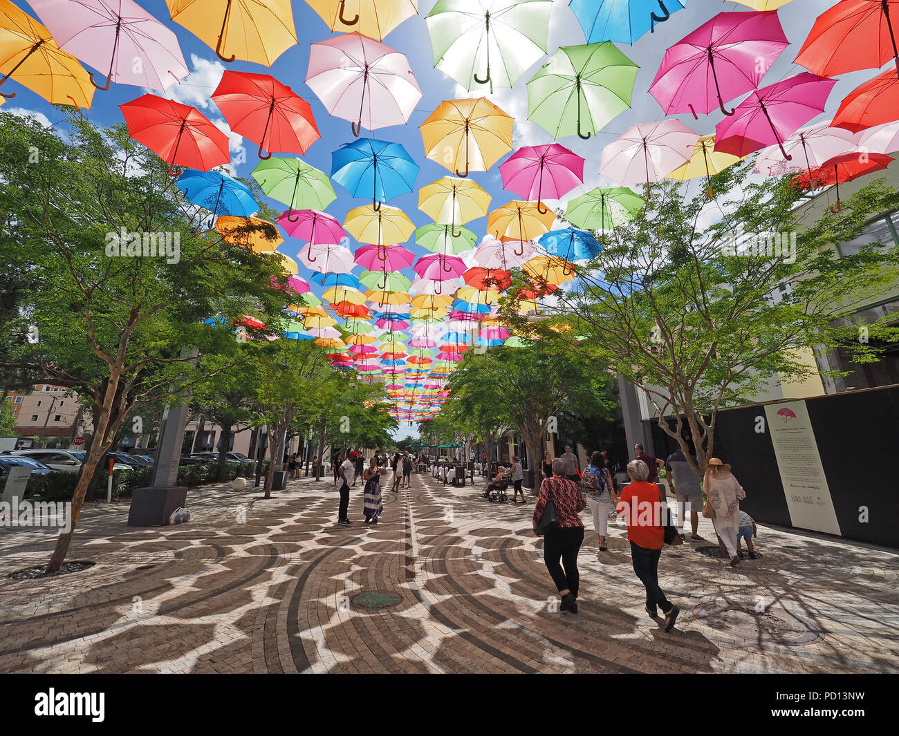 Umbrella Sky in Coral Gables, Florida, a joint art project by the City ...