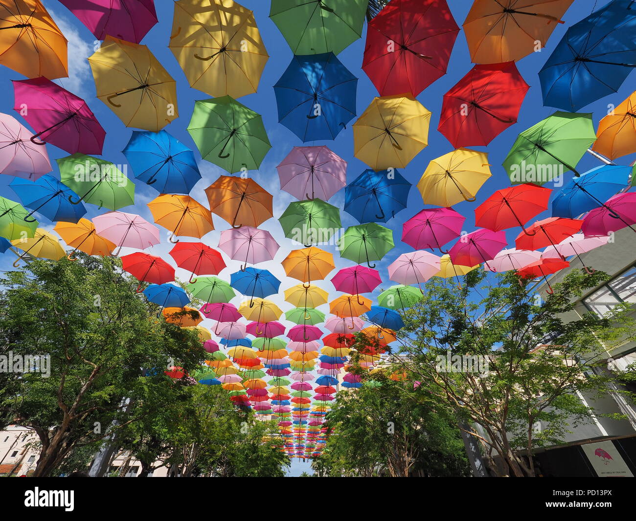 Umbrella Sky in Coral Gables, Florida, a joint art project by the City ...