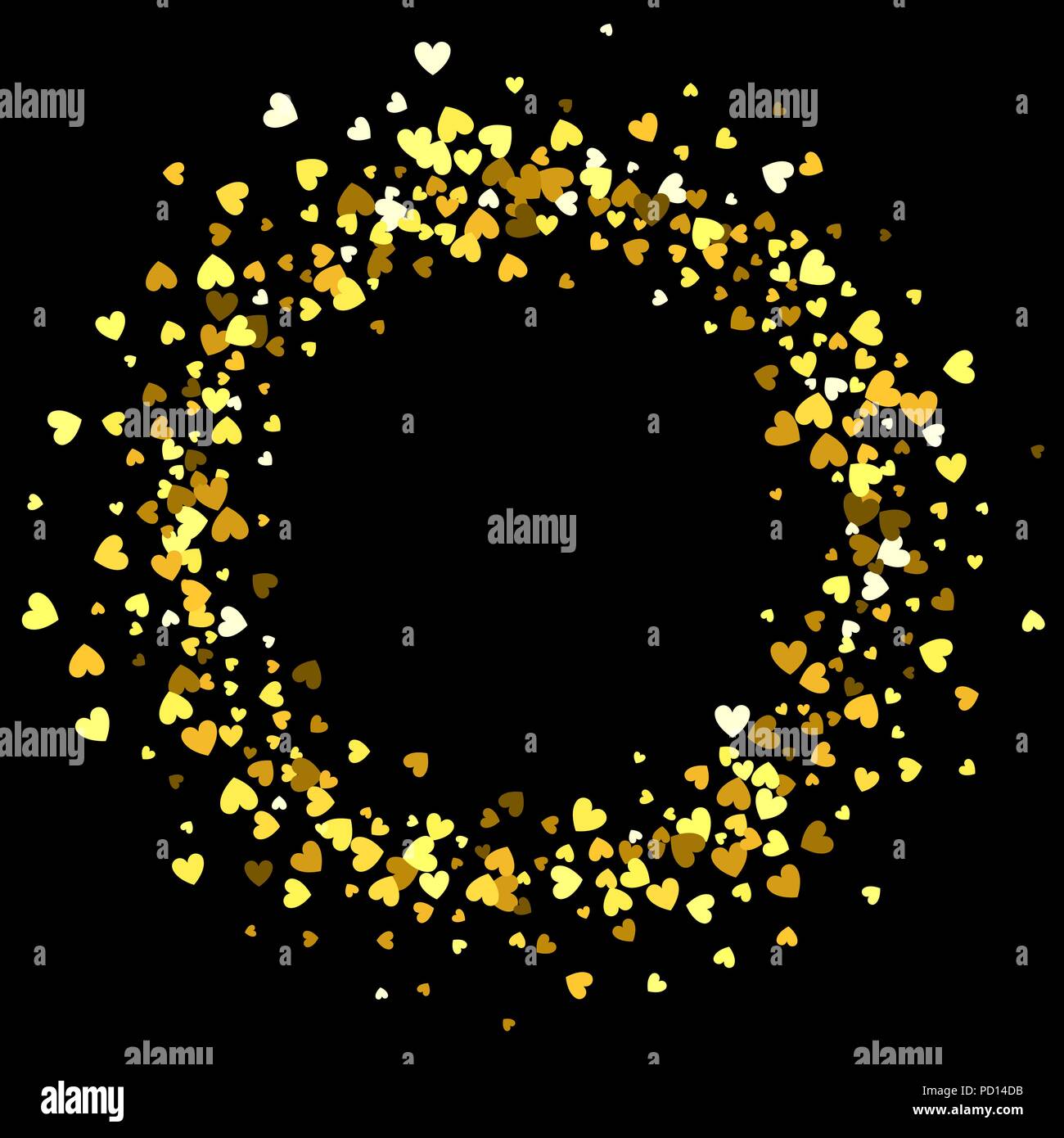 Black background falling hearts Stock Vector Images - Alamy