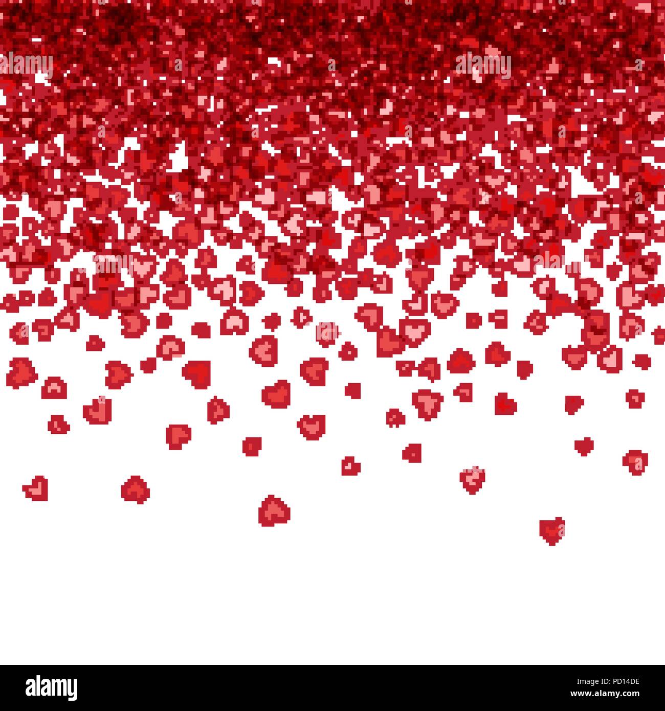 Hearts scatter pattern Stock Vector Images - Alamy
