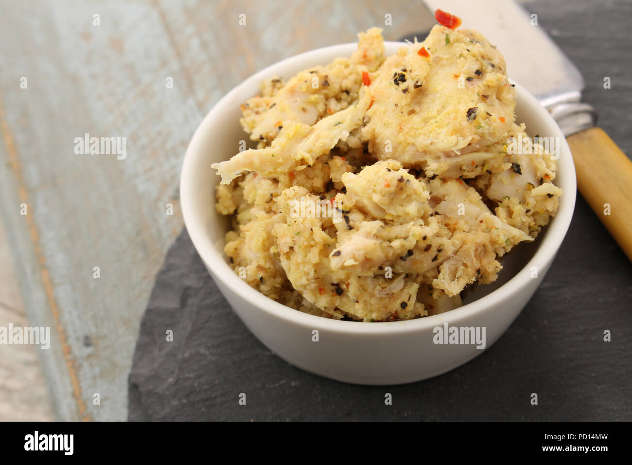 chicken lemon pepper sandwich filling Stock Photo - Alamy