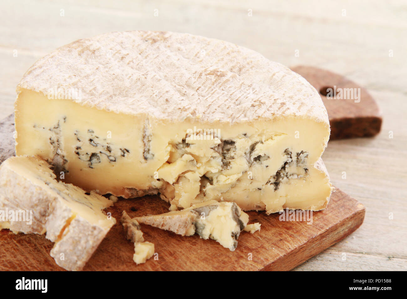 English Cheese Cambridge Blue Stock Photo - Alamy