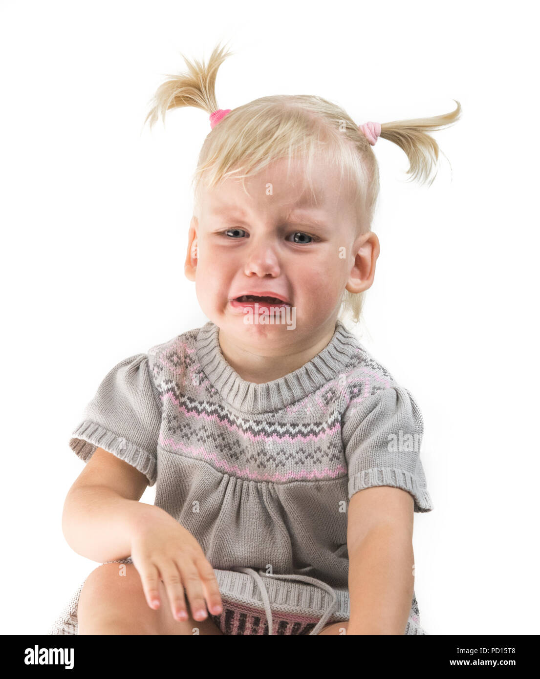 crying baby girl isolated Stock Photo - Alamy