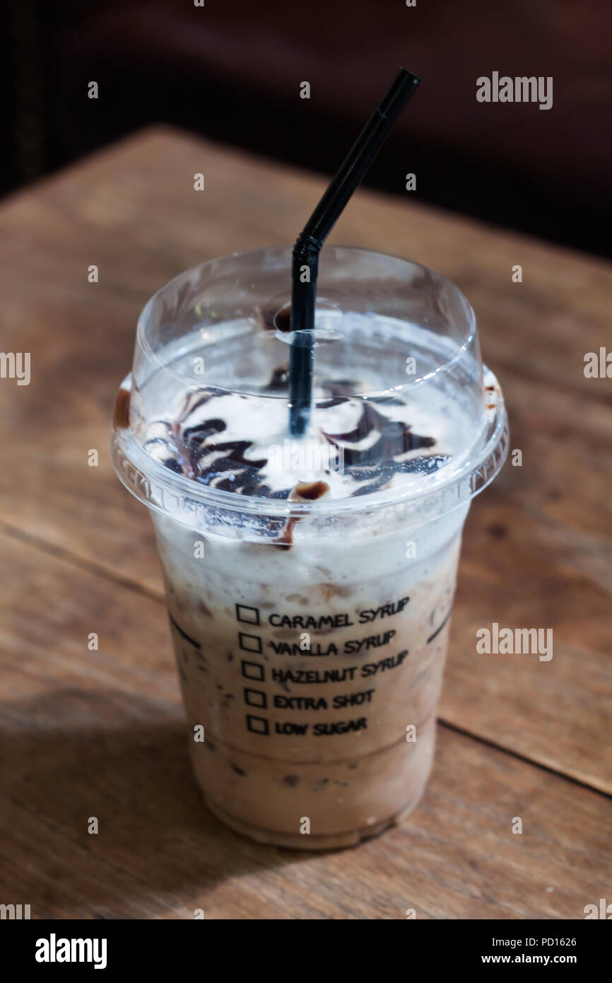 Iced coffee in coffee shop, stock photo Stock Photo - Alamy