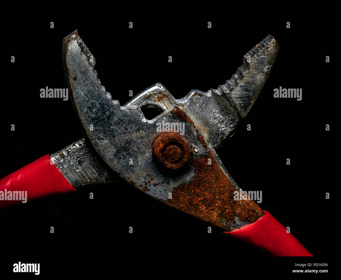 old pliers Made of rusted steel Stock Photo - Alamy